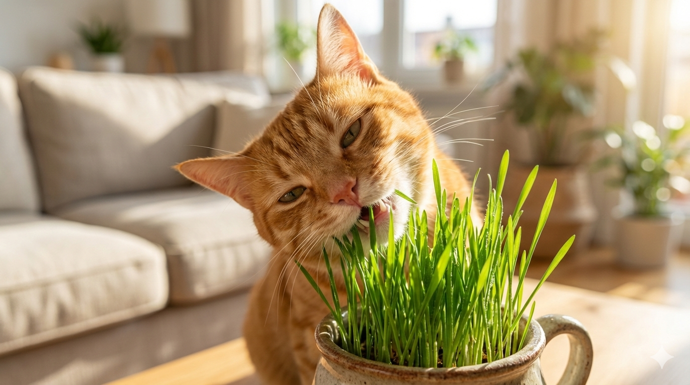 Why Cat Grass Is Good for Cats? Hairballs and Digestion - Lady N US